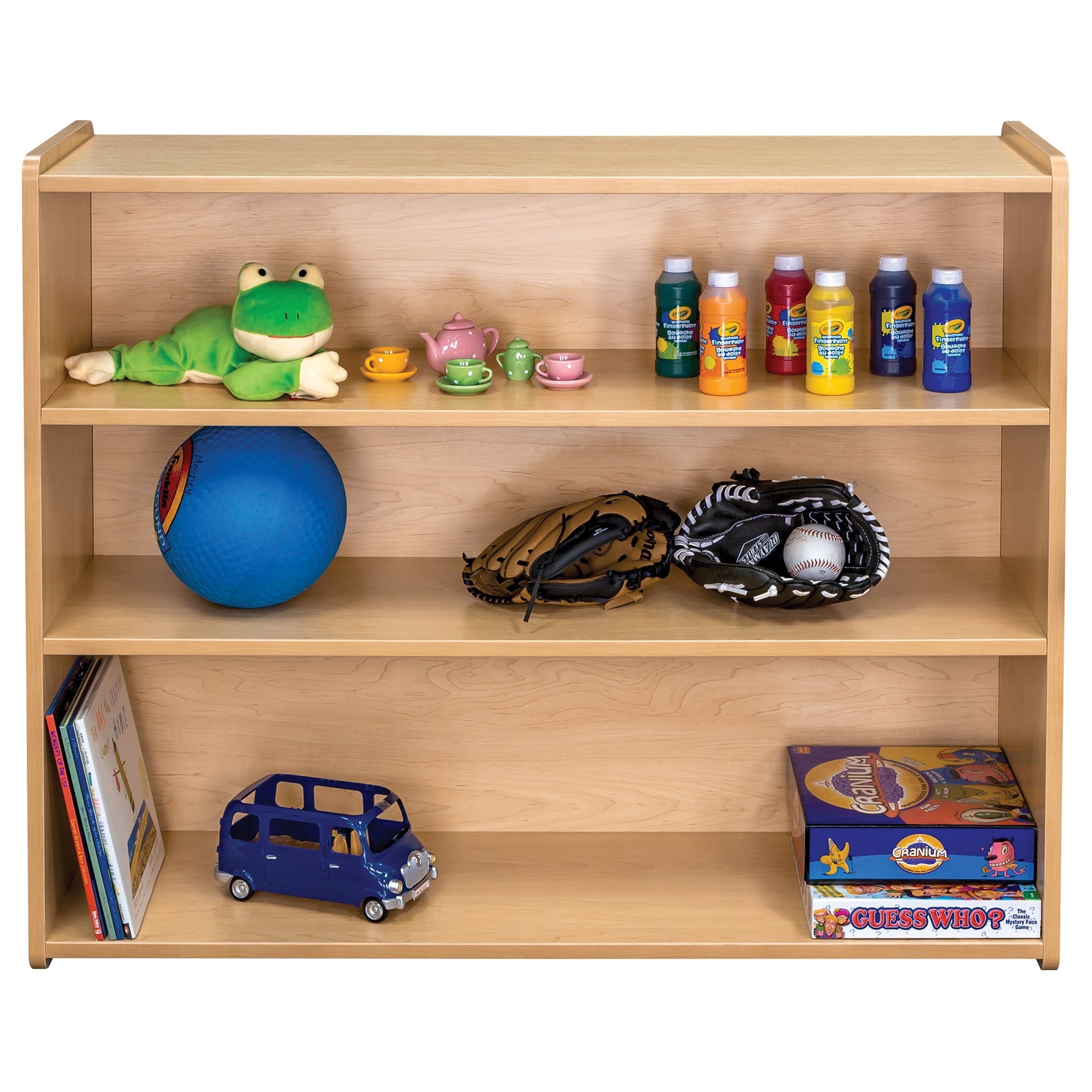 Tot Mate Kids' Bookcase, Wooden School Age Book Room Shelves Organizer ...