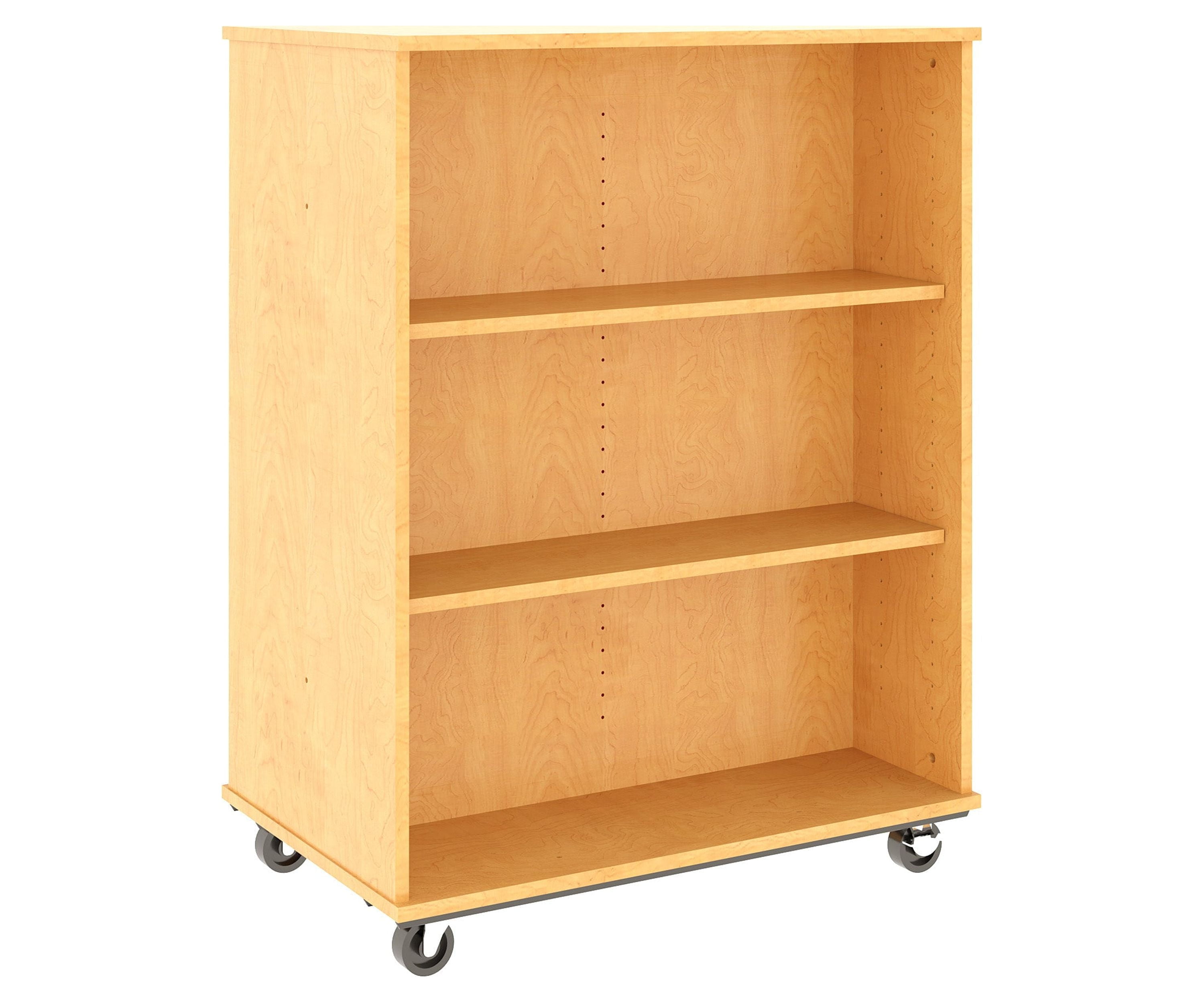 Tot Mate Open Double Sided 3 Tier Mobile Shelves Wooden Classroom ...