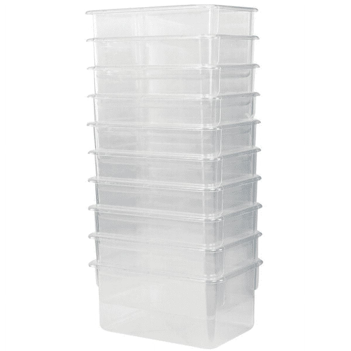 Tot Mate Small Clear Plastic Toy Storage Bins Stackable, 11 1/4"x7 3/4 ...