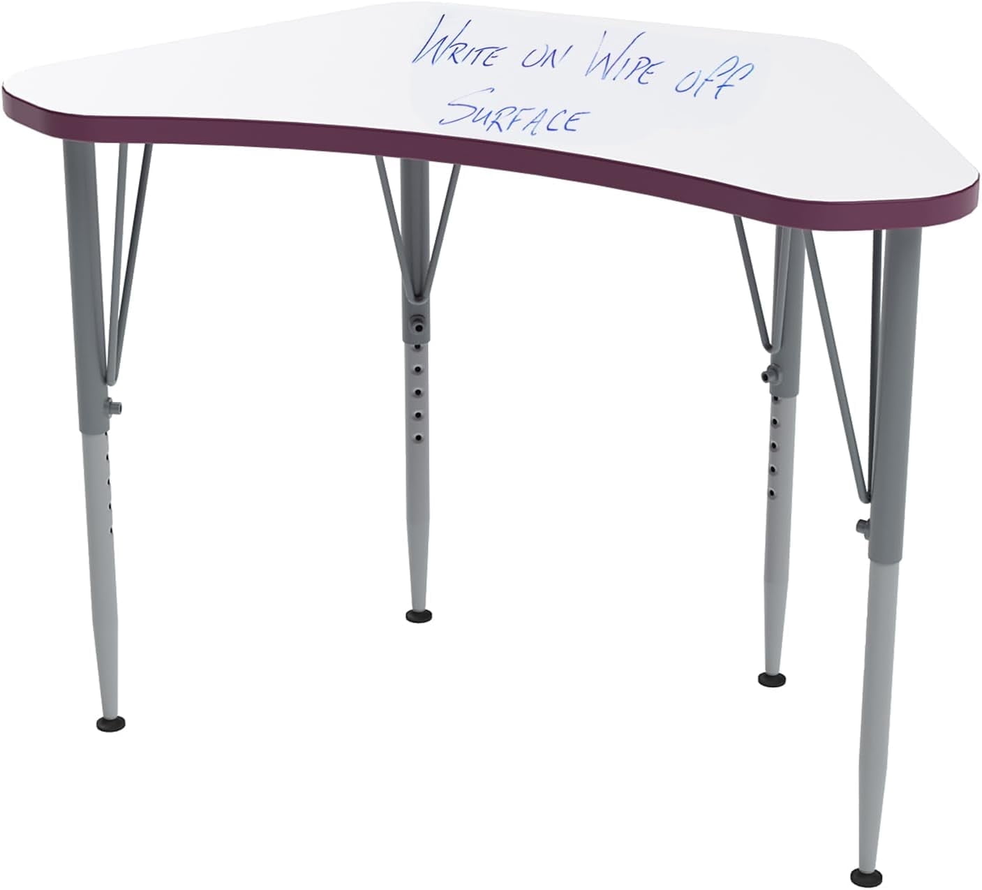 Tot Mate Versa Kids Markerboard School Desk, Height Adjustable, Purple ...