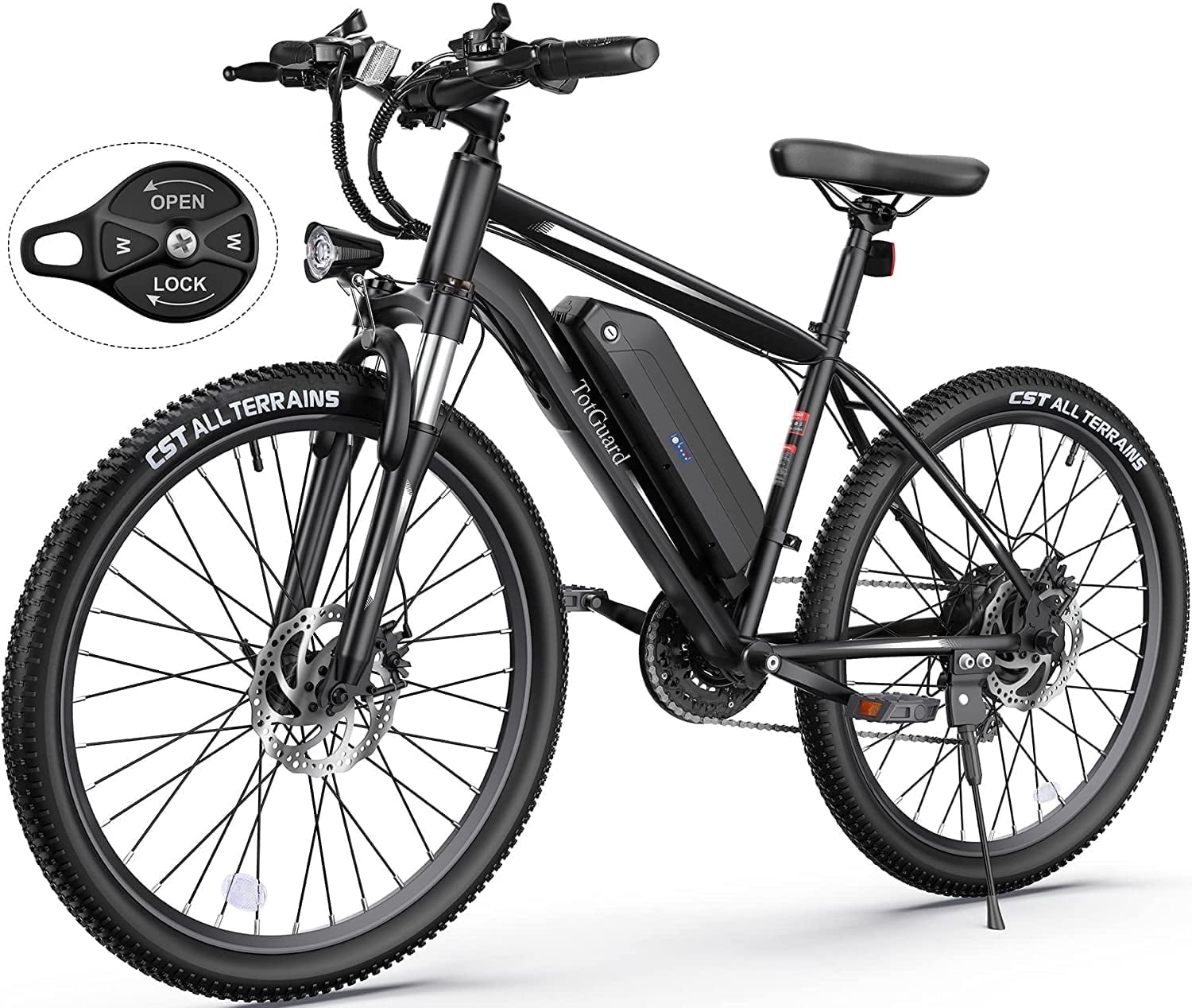 TotGuard Electric Bike for Adults 27.5" E-Bike with 500W Motor, Electric Mountain Bike with 48V ...