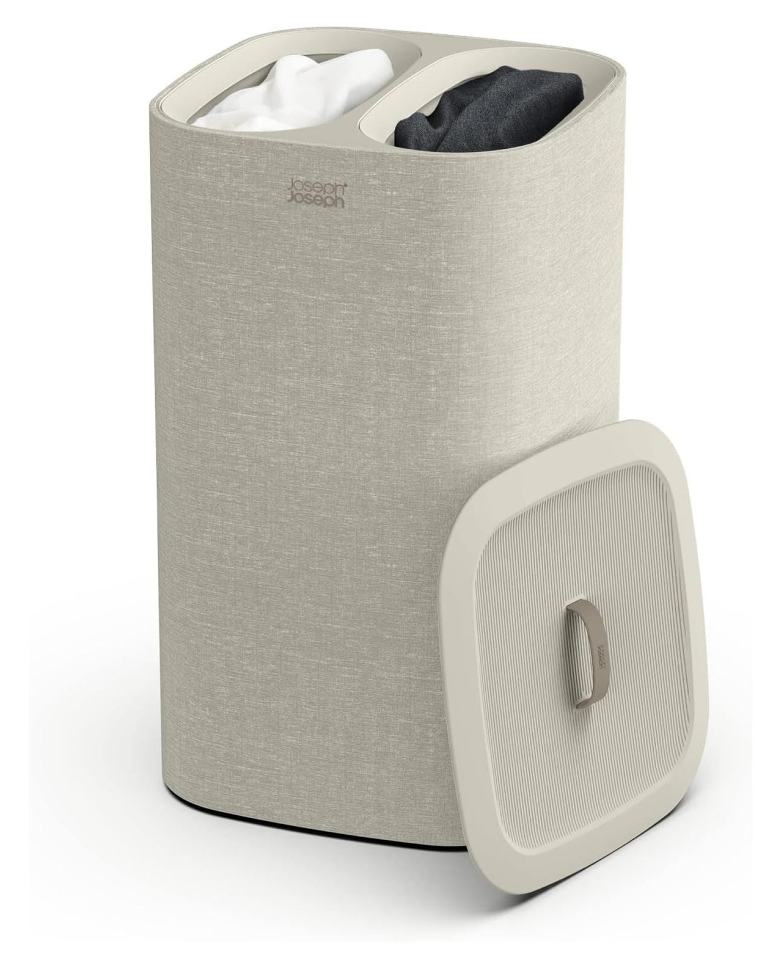 Tota 60-liter Laundry Hamper Separation Basket with lid, 2 Removable ...