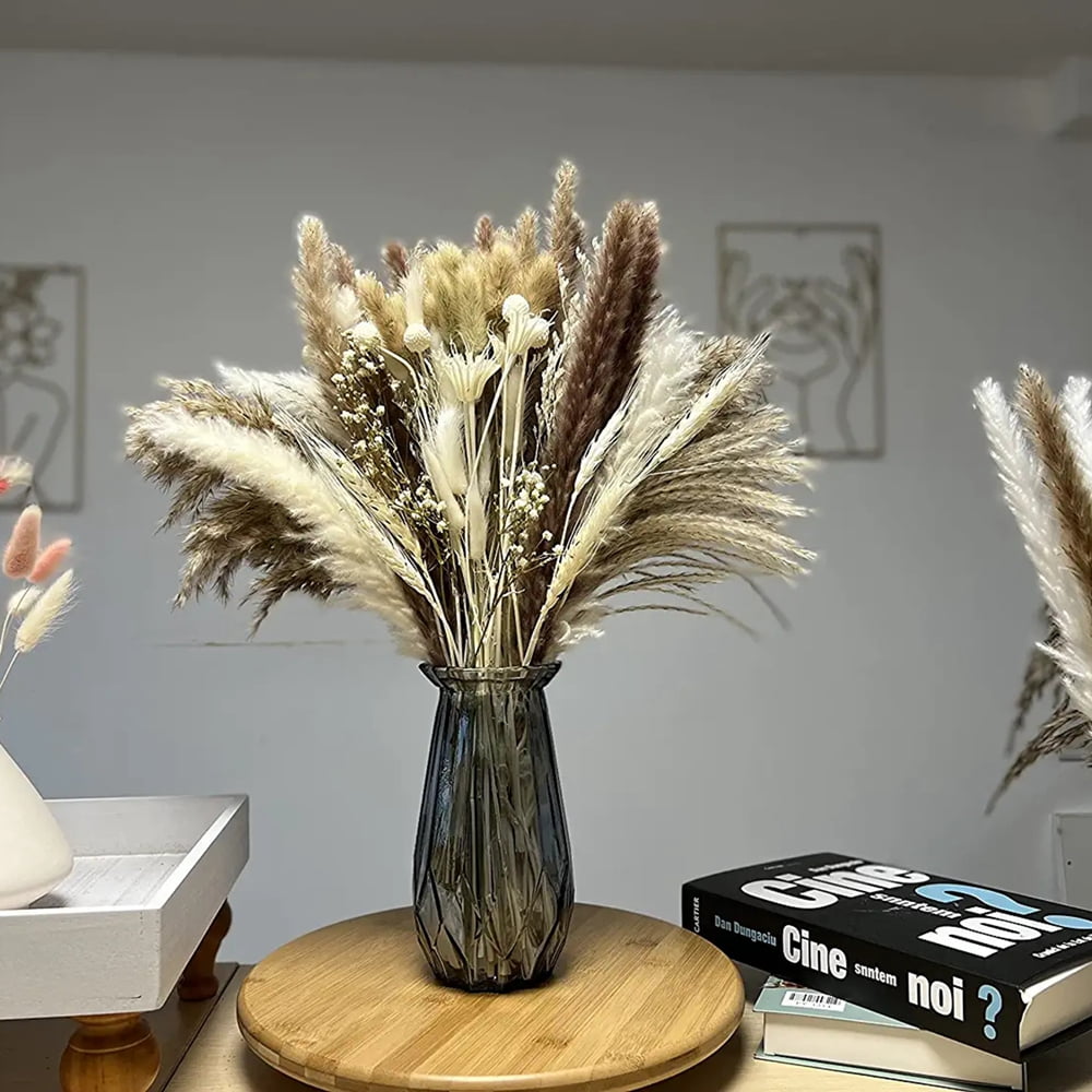 Total 104 pcs /11 Various Dried Pampas Grass Decor, White Pompous Grass ...