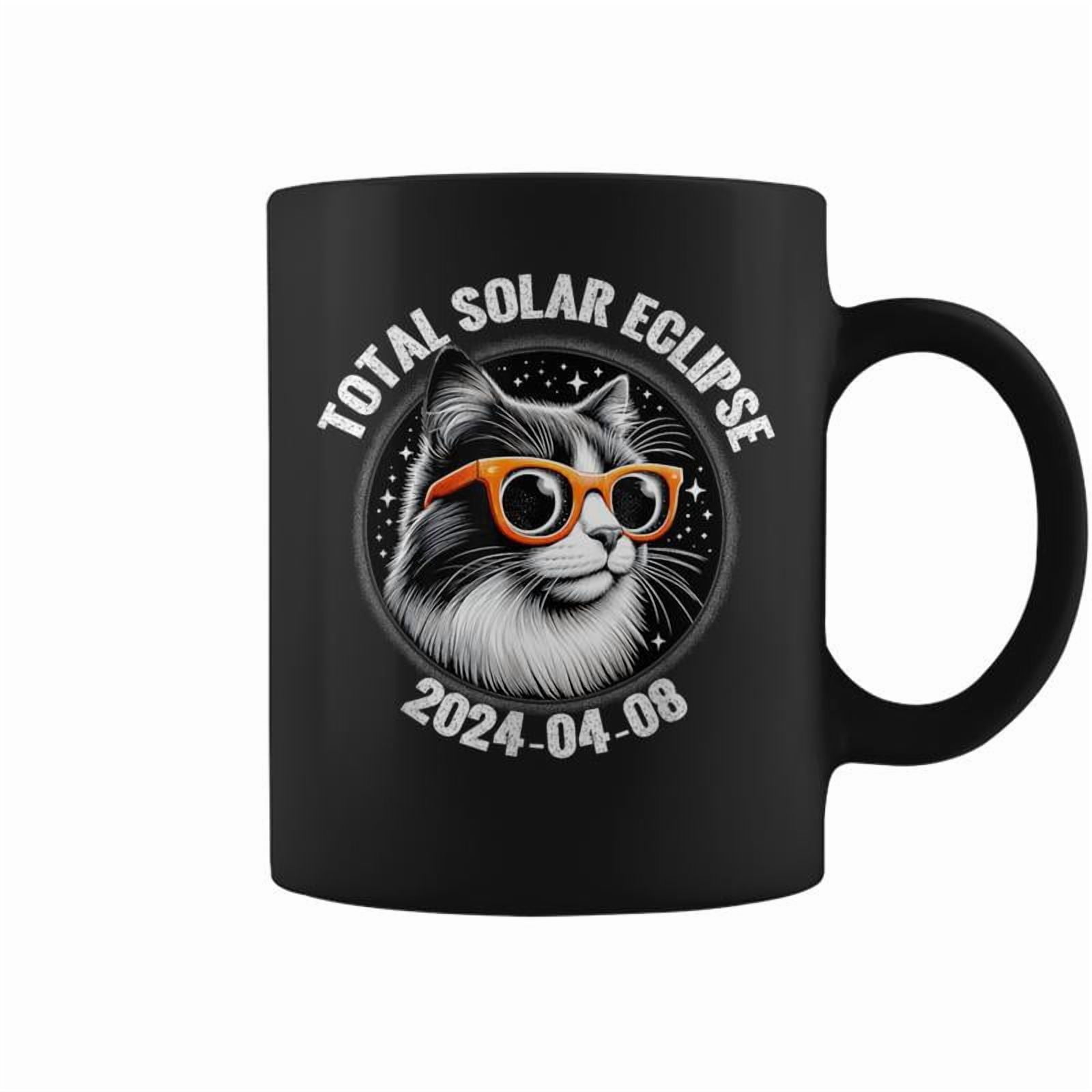 Total 2024 Eclipse Solar April 8 Eclipse Cats Feline Coffee Mugs ...