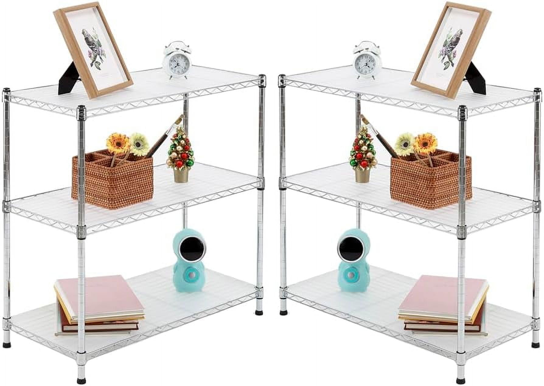 Total 6 Tier Chrome Shelving Unit with 3-Shelf Liners, Heavy Duty ...