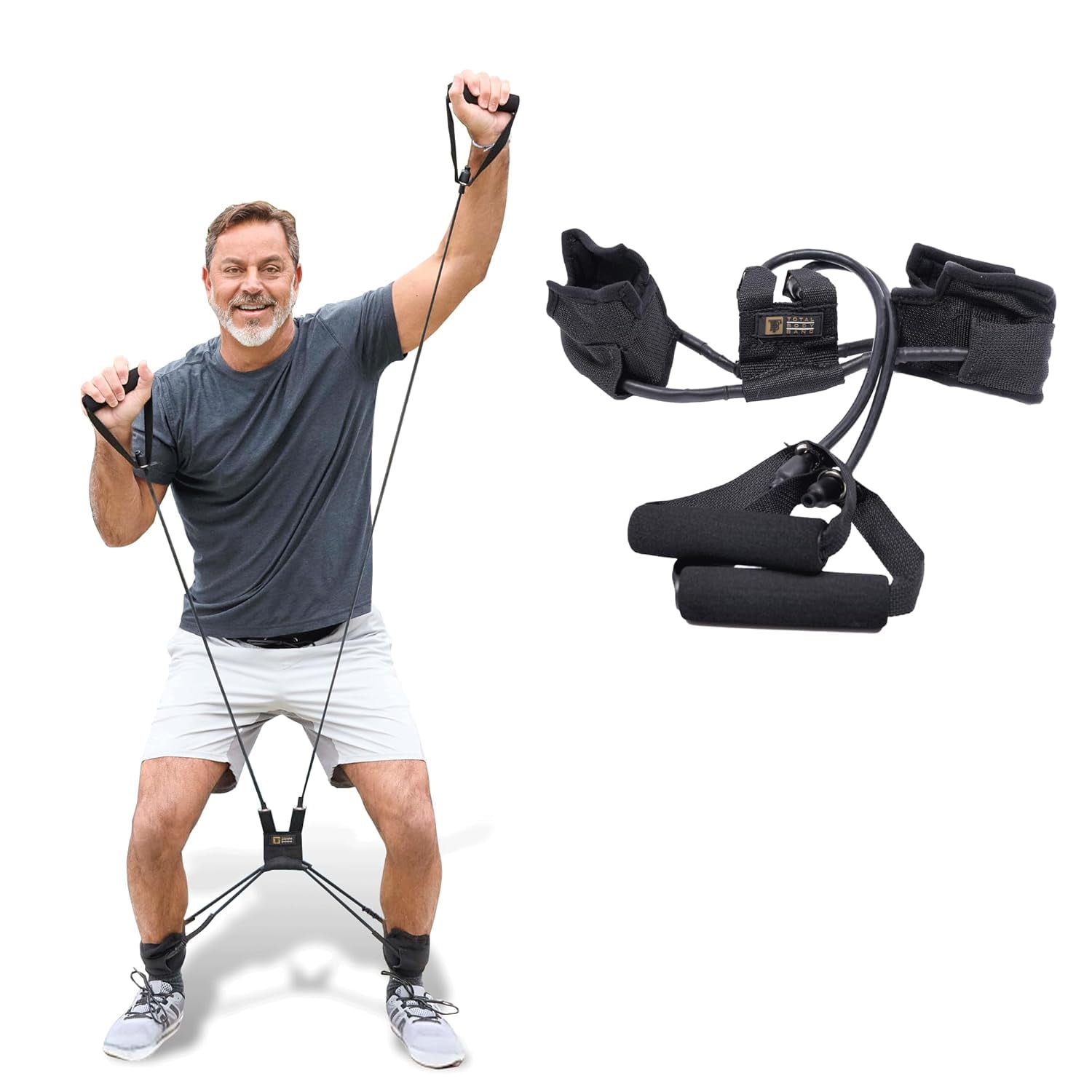 Total Body Band, 20 lbs, Heavy, Charcoal, Full Body Workout Band ...
