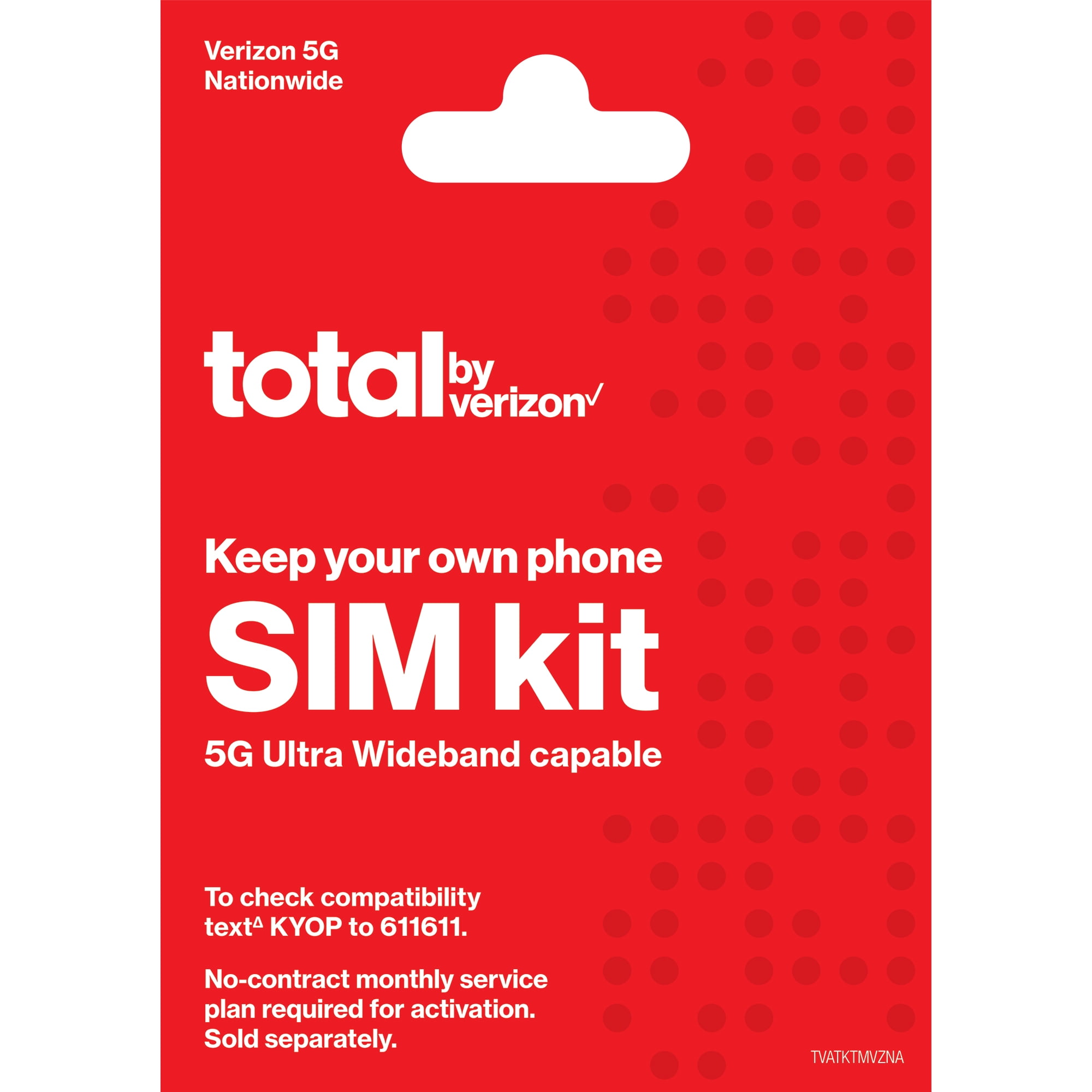 Total By Verizon Bring Your Own Phone Sim Kit, No Airtime - Prepaid ...