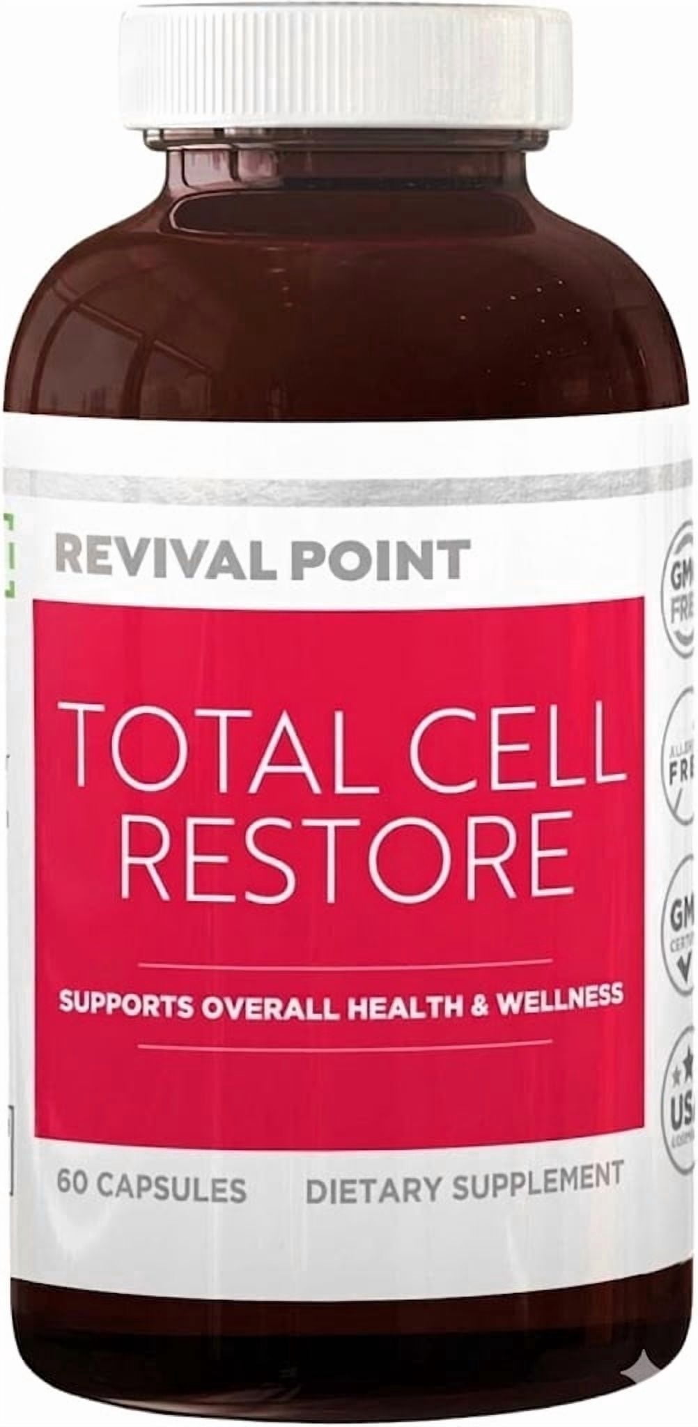 Total Cell Restore Healthy Aging Supplement Revival Point 60 Count ...