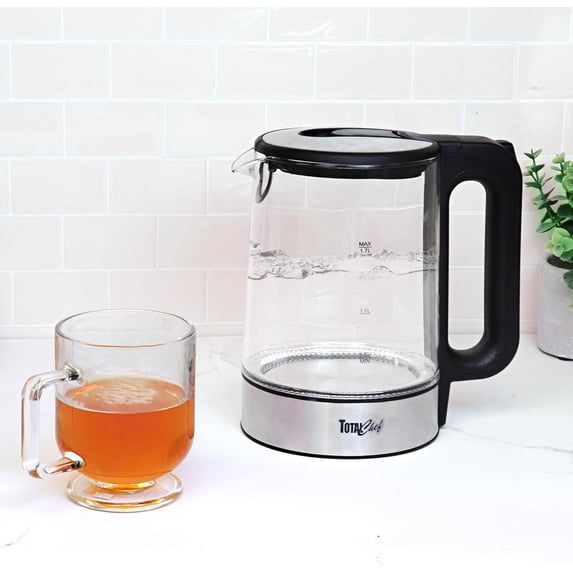 Total Chef Electric Glass Kettle 1.7L – Fast Boil, BPA-Free ...