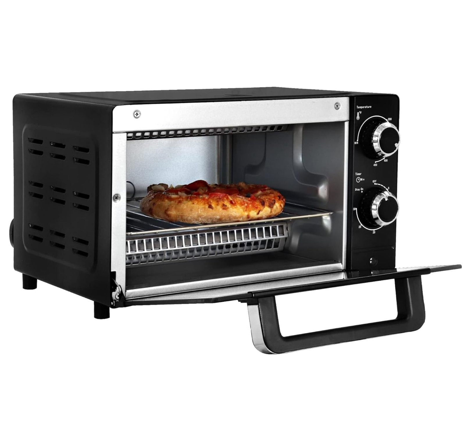 Total Chef Toaster Oven 4 Slice Small Compact Kitchen Appliance Pizza ...