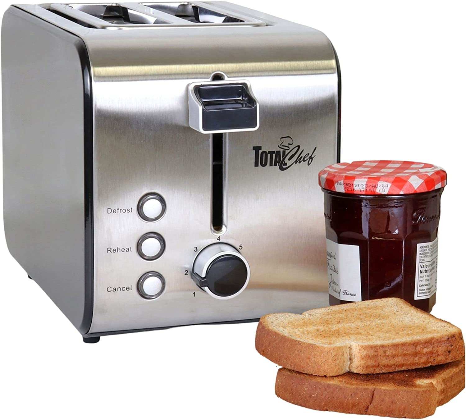 Total Chef toaster 2 slice - large wide slot, fast commercial ...