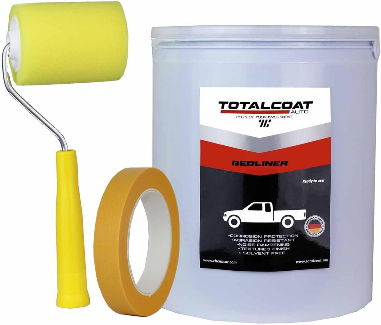 Total Coat Roll On Truck Bed Liner Paint; Heavy Duty Coating Protection ...