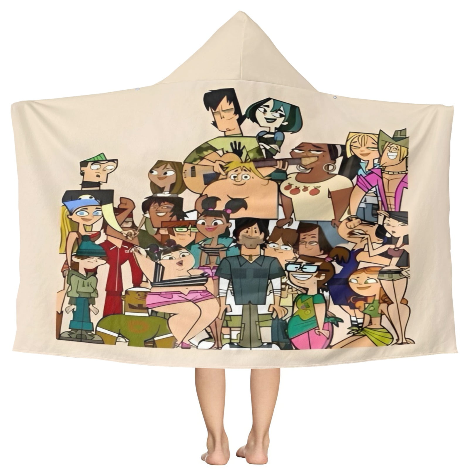Total Drama Island Pattern Beach Poncho - Microfiber - Towel - Kids ...