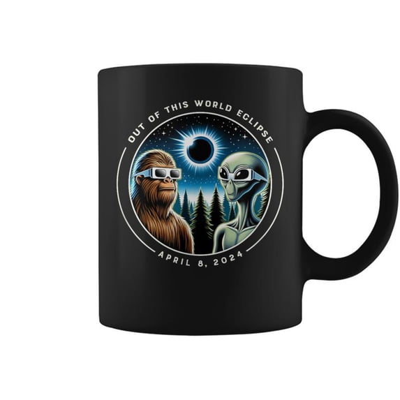Total Eclipse Bigfoot Alien Out Of This World Eclipse Coffee Mugs ...
