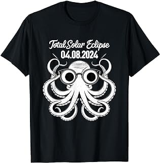 Total Eclipse Solar Octopus April 2024 Totality Tee T-Shirt - Walmart.com