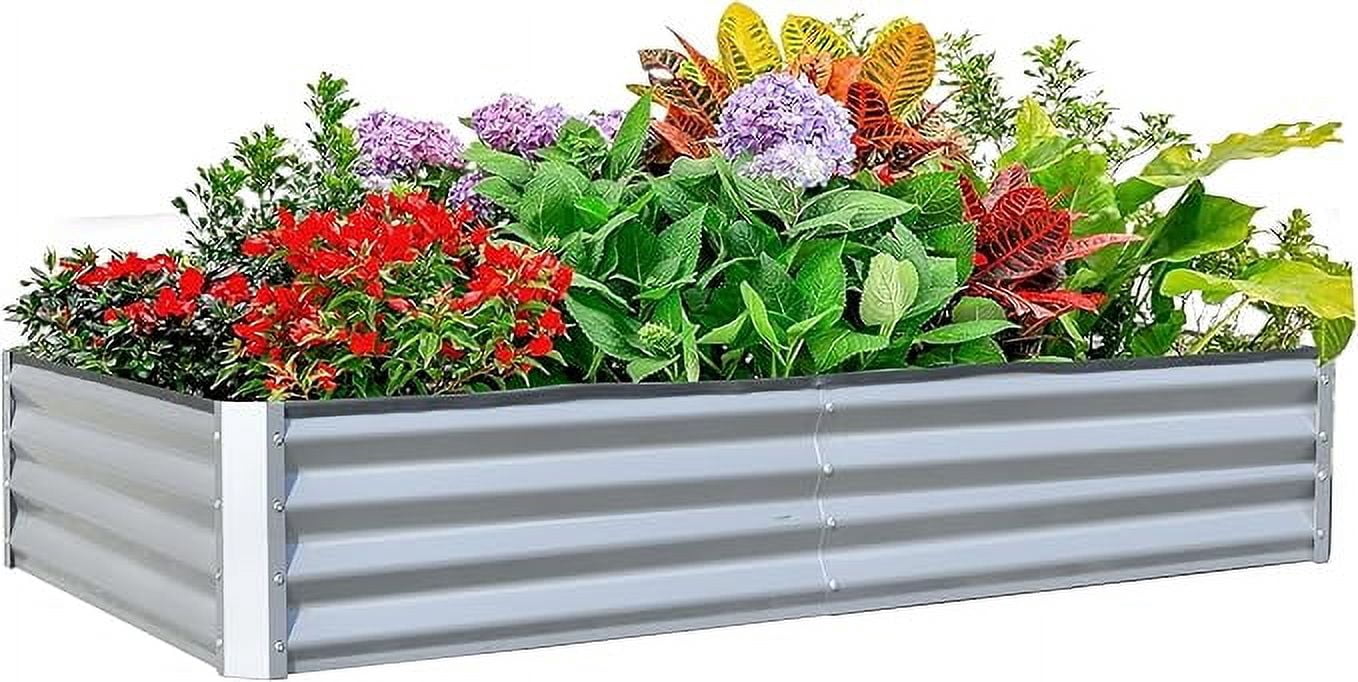 Total Galvanized Raised Garden Bed ,Large Metal Planter Box for Growing ...