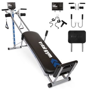 TOTAL FLEX L Foldable Home Gym Bench All in One with Additional Bands ...