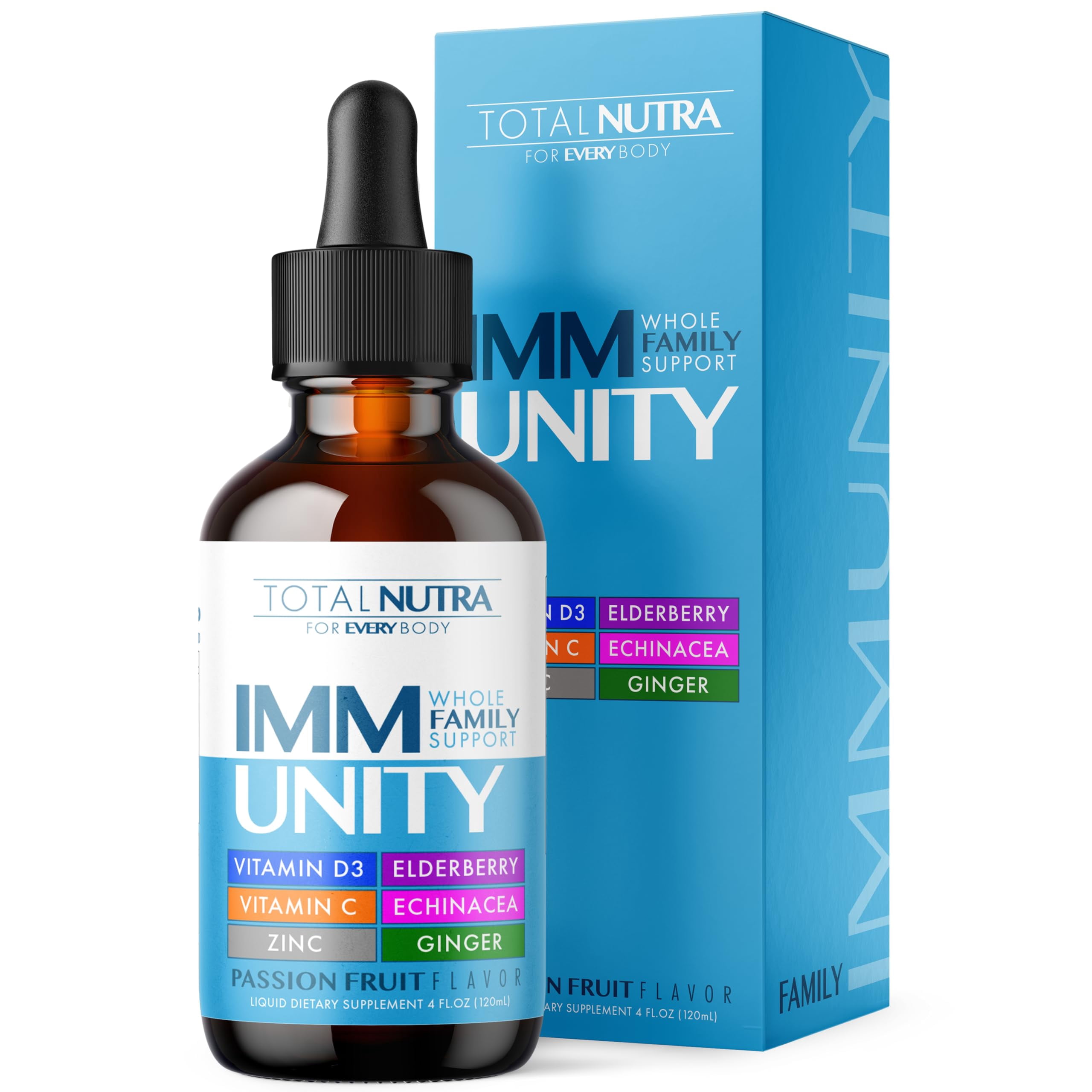 Total Immune 6-in-1 Liquid Multivitamin Supplement | 100% Daily Zinc ...