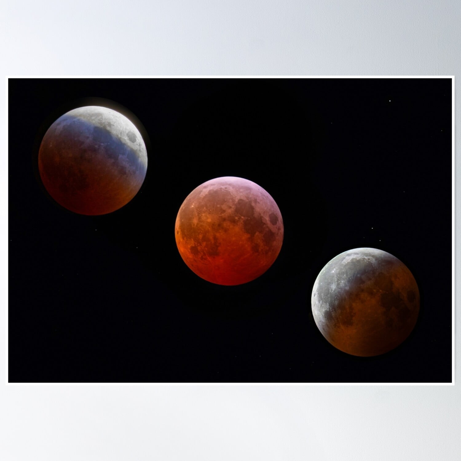 Total Lunar Eclipse Composite - March 14, 2025 Poster Wall Art, Modern ...