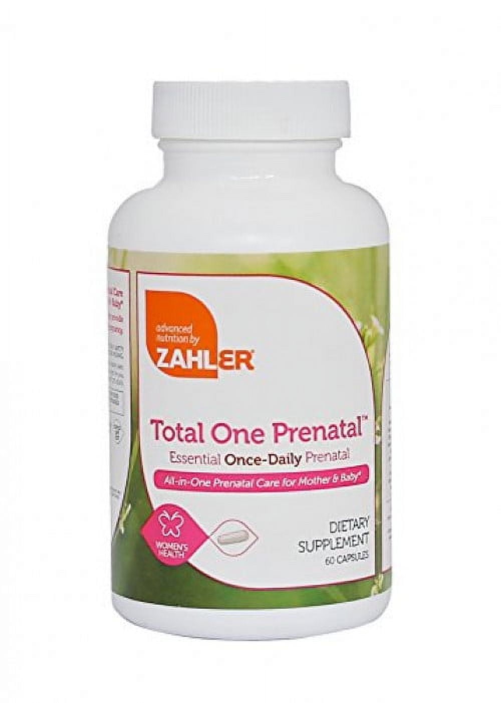 Total One Prenatal, Essential Once-Daily Prenatal, 60 Capsules, Zahler ...