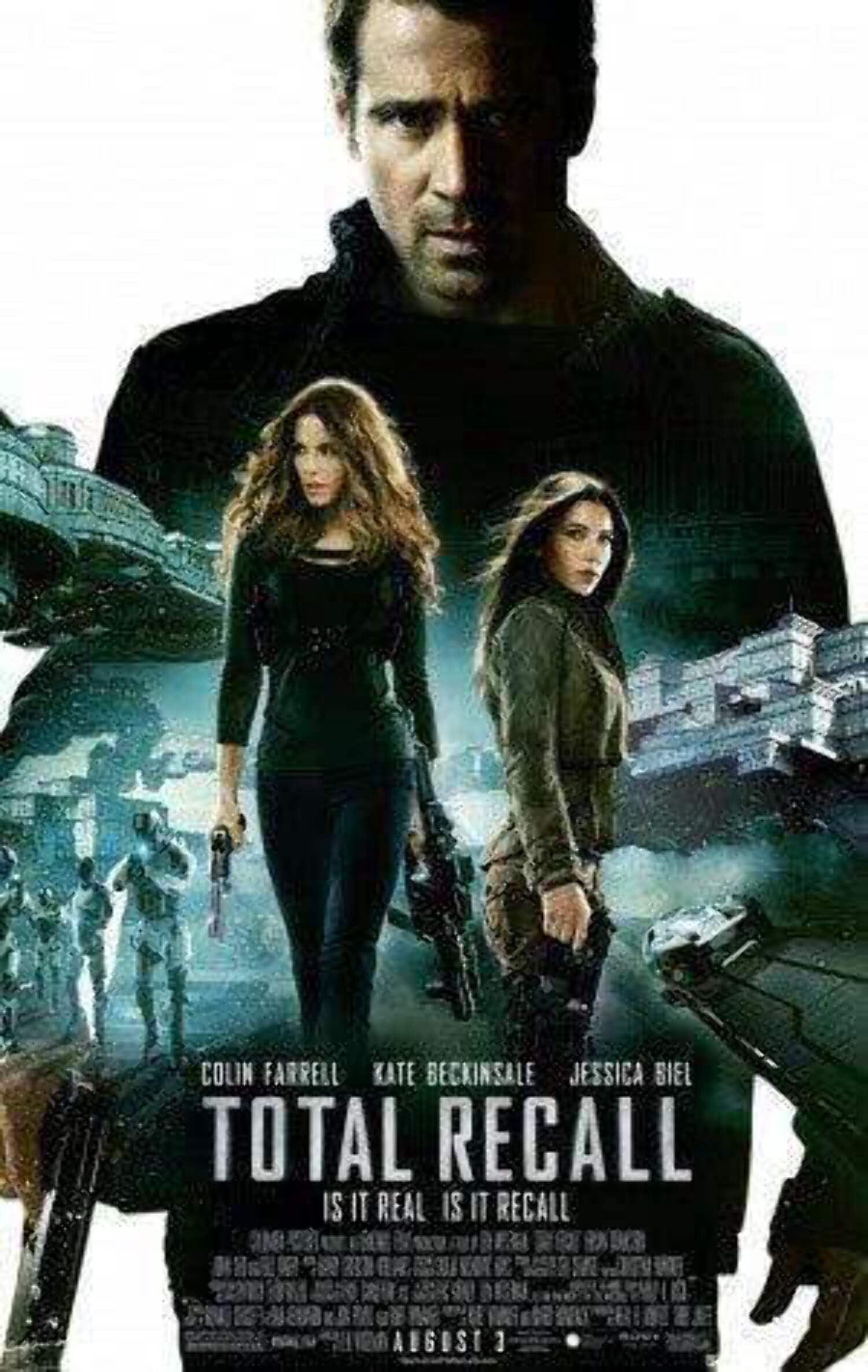 Total Recall 2012 mini 11x17 movie poster Kate Beckinsale Jessica Biel ...