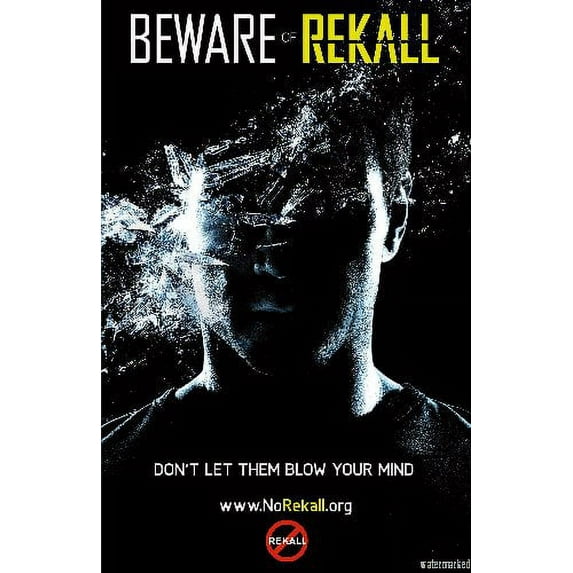 Total Recall Movie poster 12x16 Print on Metal Sign 12in x 16in #081357 ...