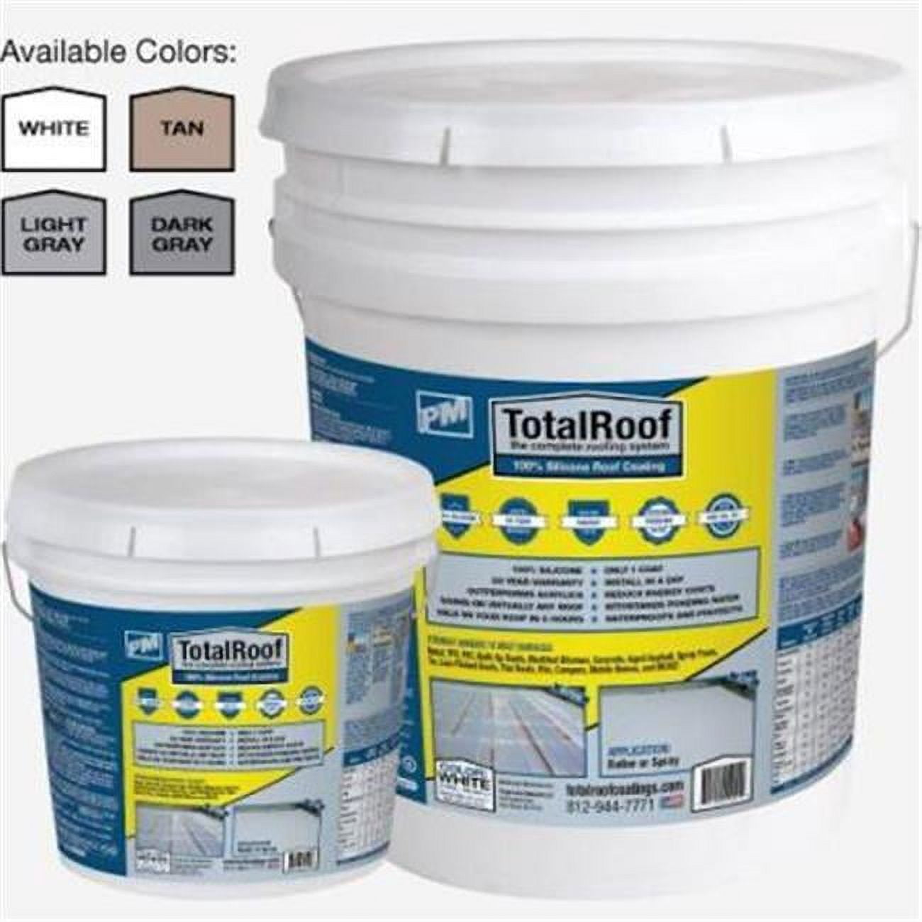Total Roof 226704 5 gal White Silicone Roof Coating One Coat - Walmart.com