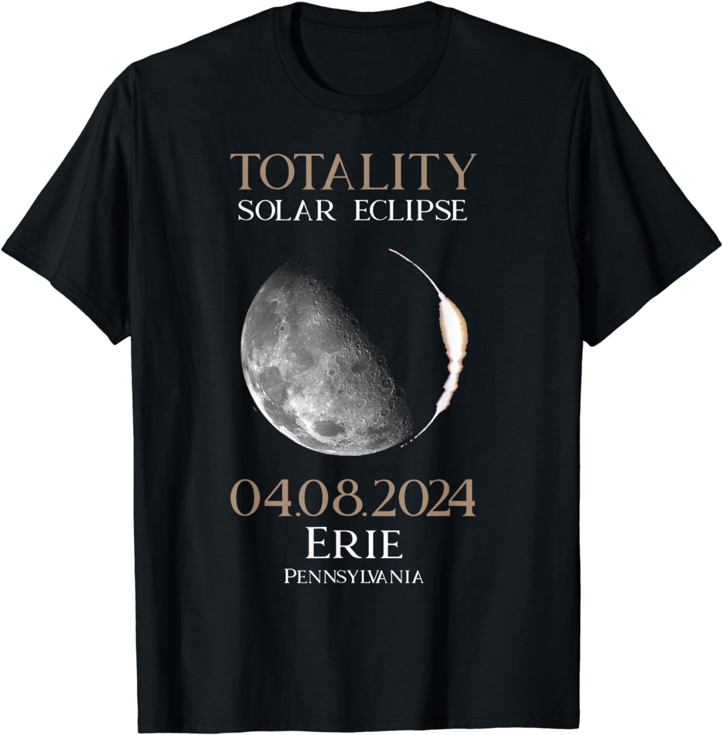 Total Solar Eclipse 2024 04.08.24 Erie Pennsylvania T-Shirt - Walmart.com