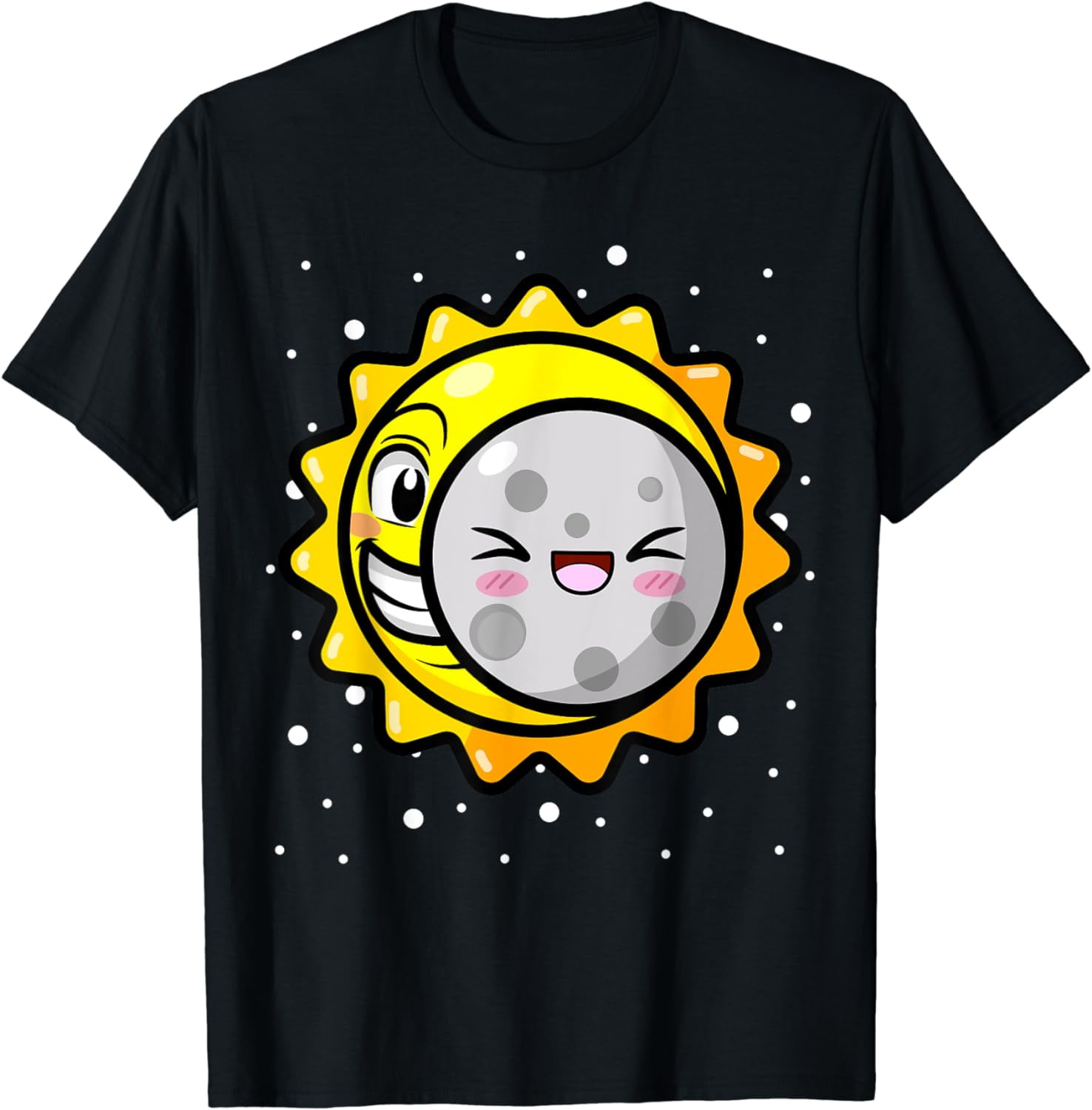 Total Solar Eclipse 2024 Cute Kawaii Funny Astronomy Outfit black T ...
