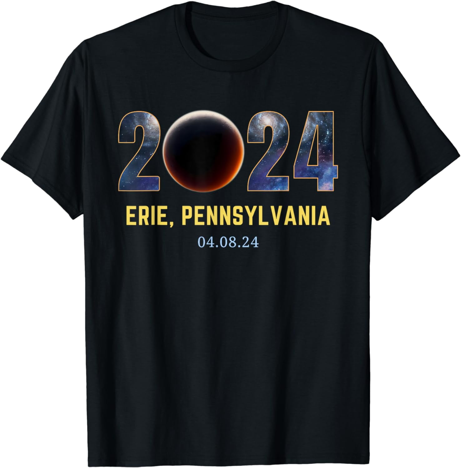 Total Solar Eclipse 2024 Erie Pennsylvania Totality T-Shirt - Walmart.com
