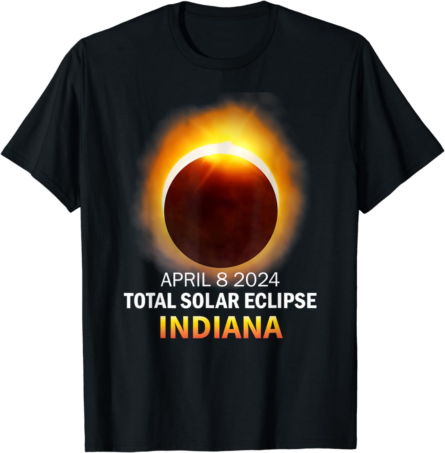 Total Solar Eclipse 2024 Indiana April 8 America Totality T-Shirt ...