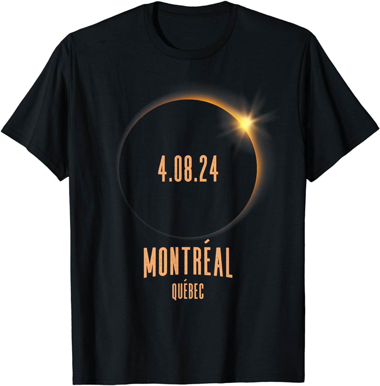 Total Solar Eclipse 2024 Montr茅al, Qu茅bec Canada T-Shirt - Walmart.com