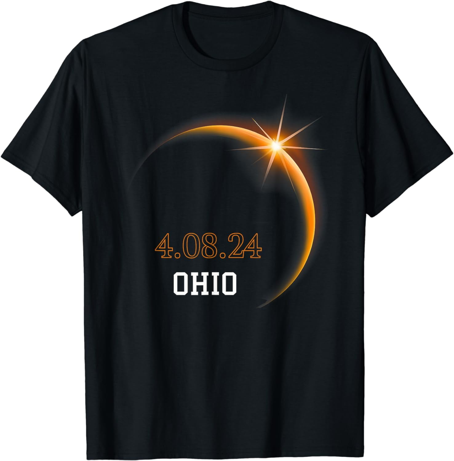 Total Solar Eclipse 2024 OHIO Totality Spring 4.08.24 T-Shirt - Walmart.com