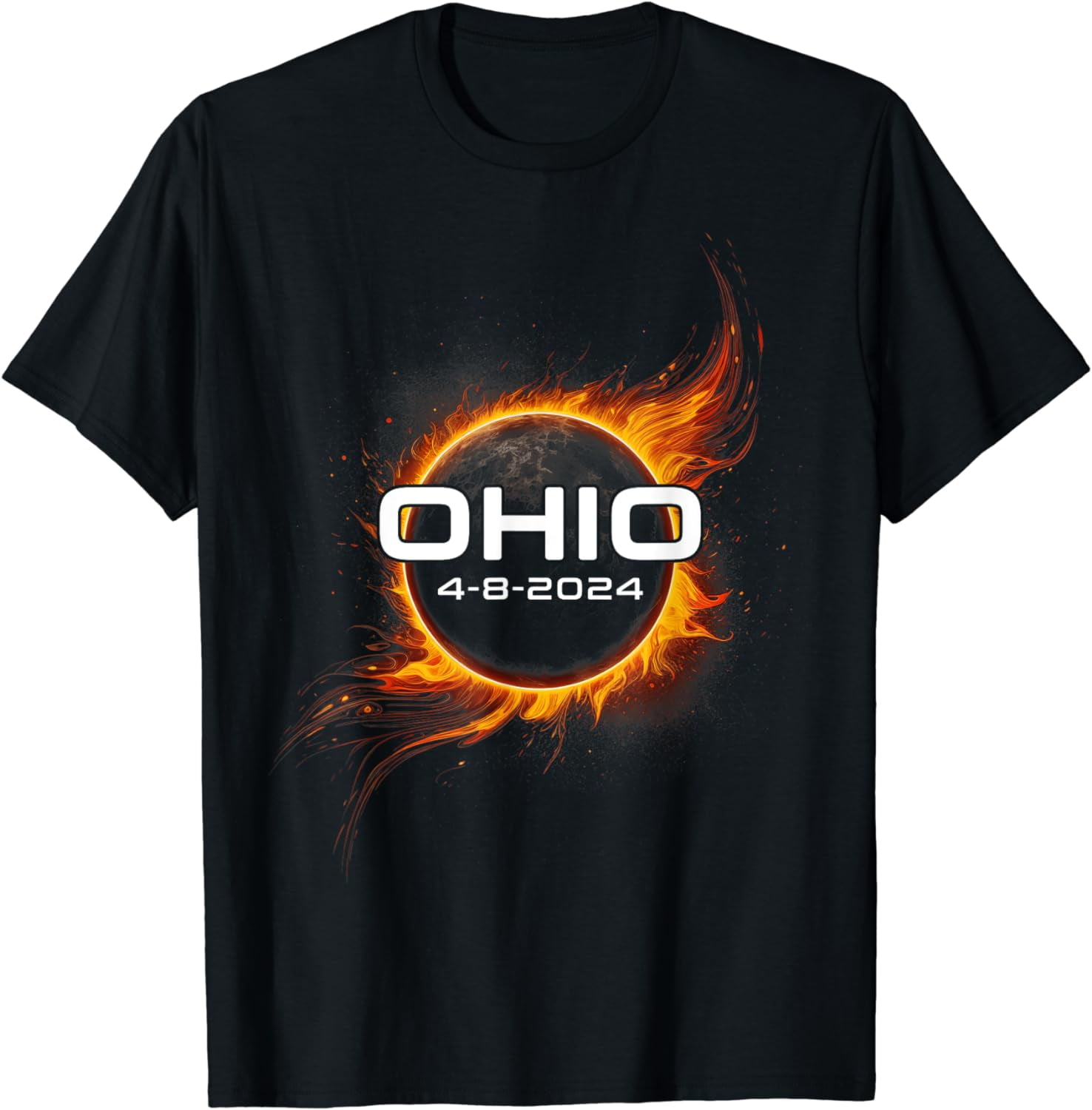 Total Solar Eclipse 2024 Ohio T-Shirt - Walmart.com