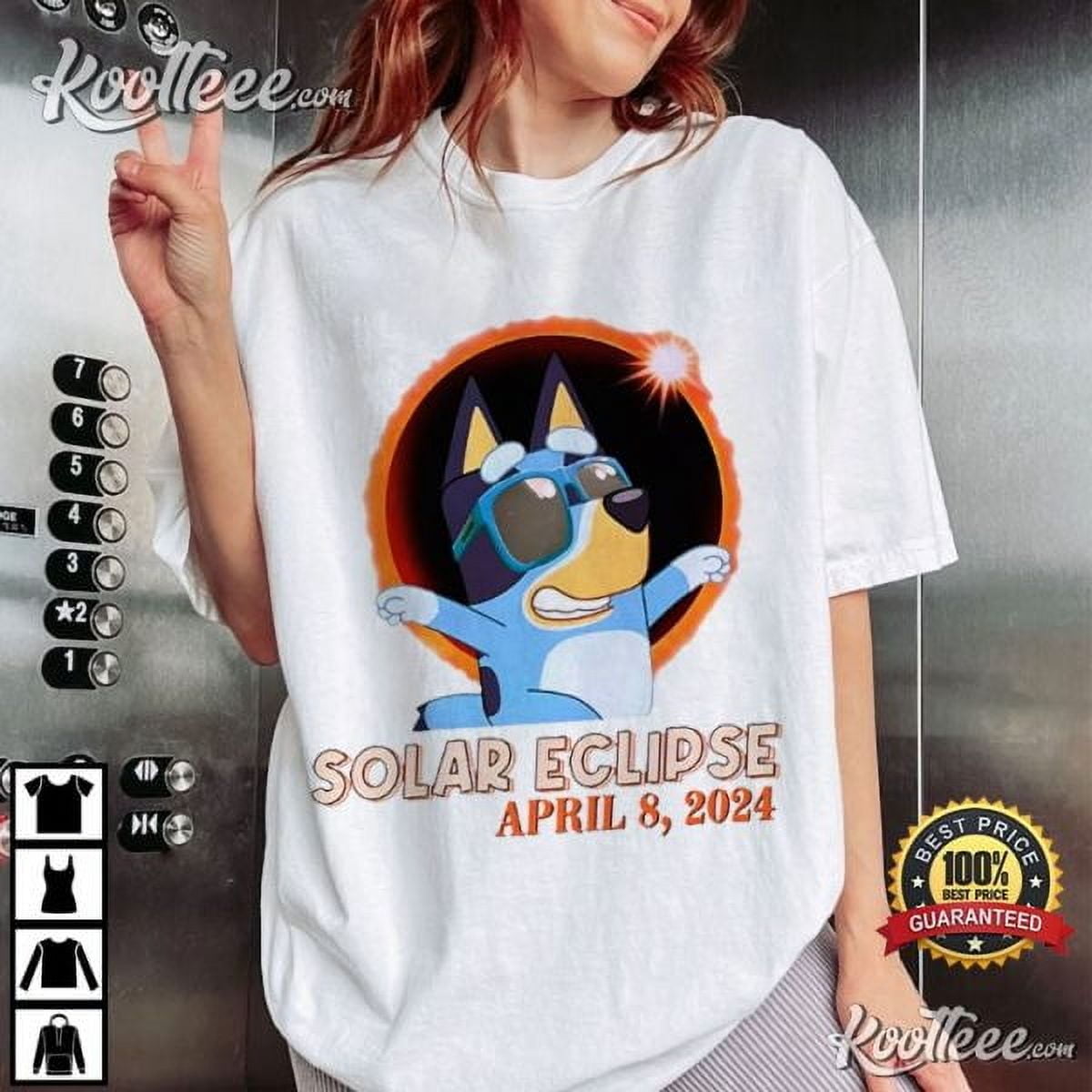 Total Solar Eclipse 2024 Path Of Totality Bluey T-Shirt Shirt, Size 3Xl, Tee White New - Walmart.com