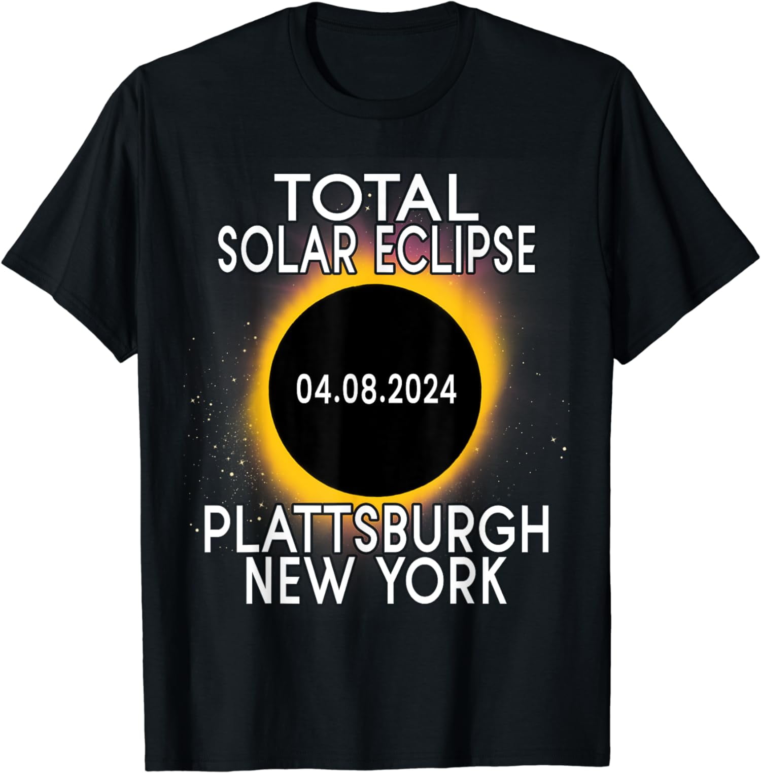 Total Solar Eclipse 2024 Plattsburgh New York T-Shirt - Walmart.com