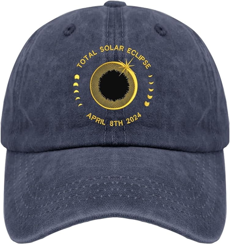 Total Solar Eclipse April 2024 Baseball Cap Vintage Cotton Washed ...