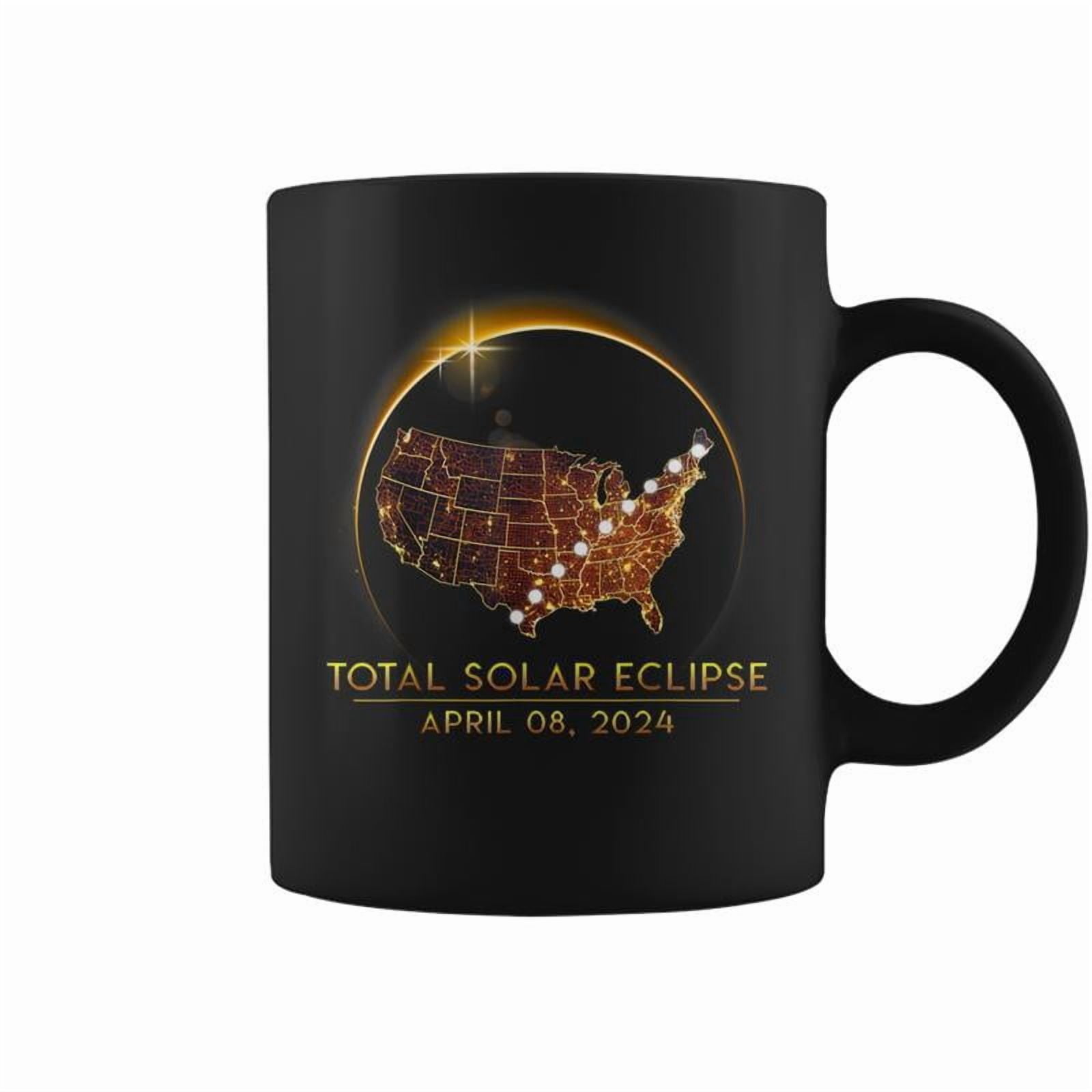 Total Solar Eclipse April 8 2024 America Map Totality Coffee Mugs ...