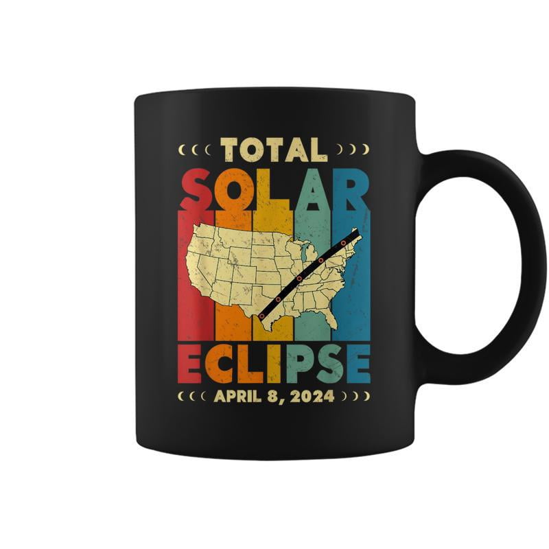 Total Solar Eclipse April 8 Path Of Totality Usa Map Coffee Mugs ...