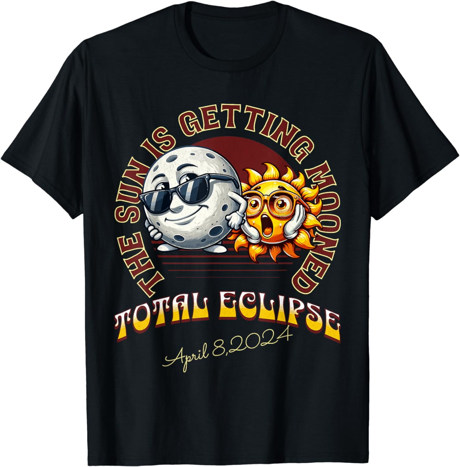 Total Solar Eclipse Chase 2024 Sun is Getting Mooned T-Shirt. - Walmart.com