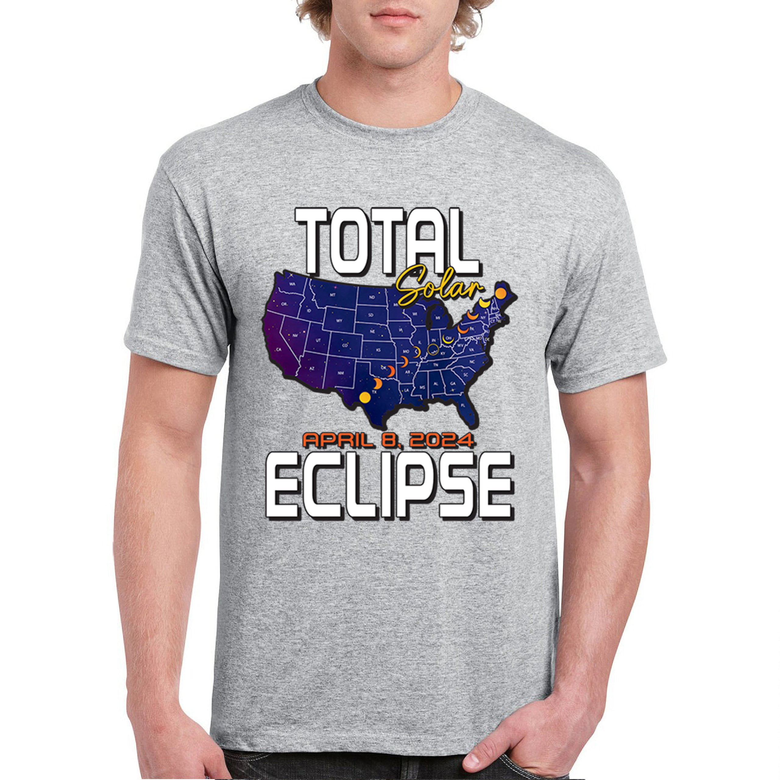 Total Solar Eclipse Map T-shirt Watch Only With Eclipse Glasses April 8 ...