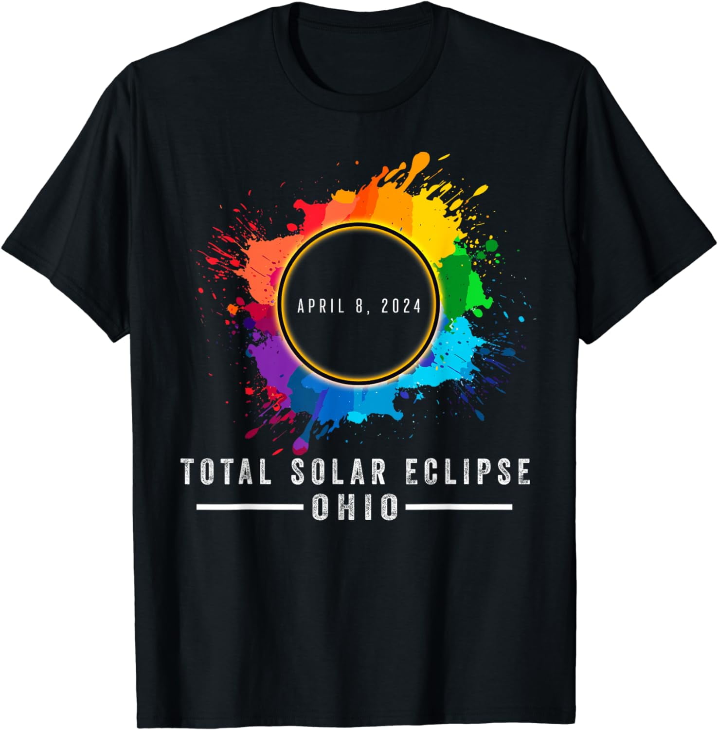 Total Solar Eclipse Ohio April 8 2024 American Totality T-Shirt ...