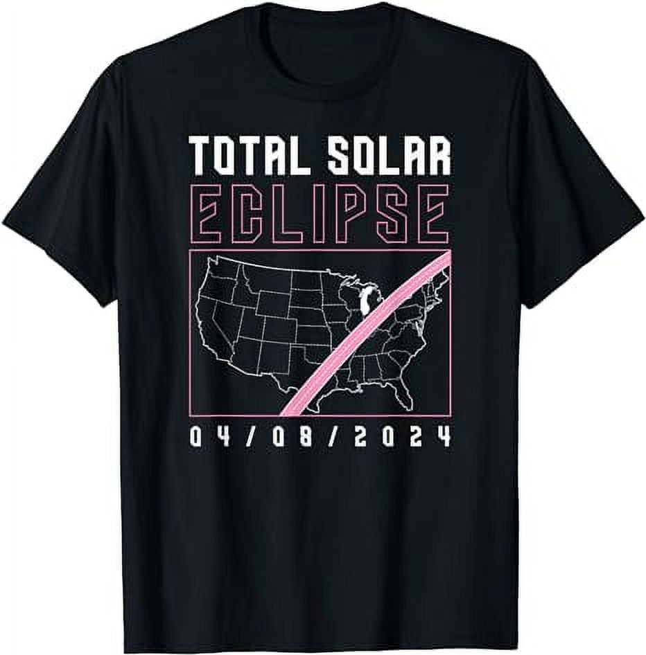 Total Solar Eclipse Path Of Totality Map April 8 2024 T-Shirt - Walmart.com