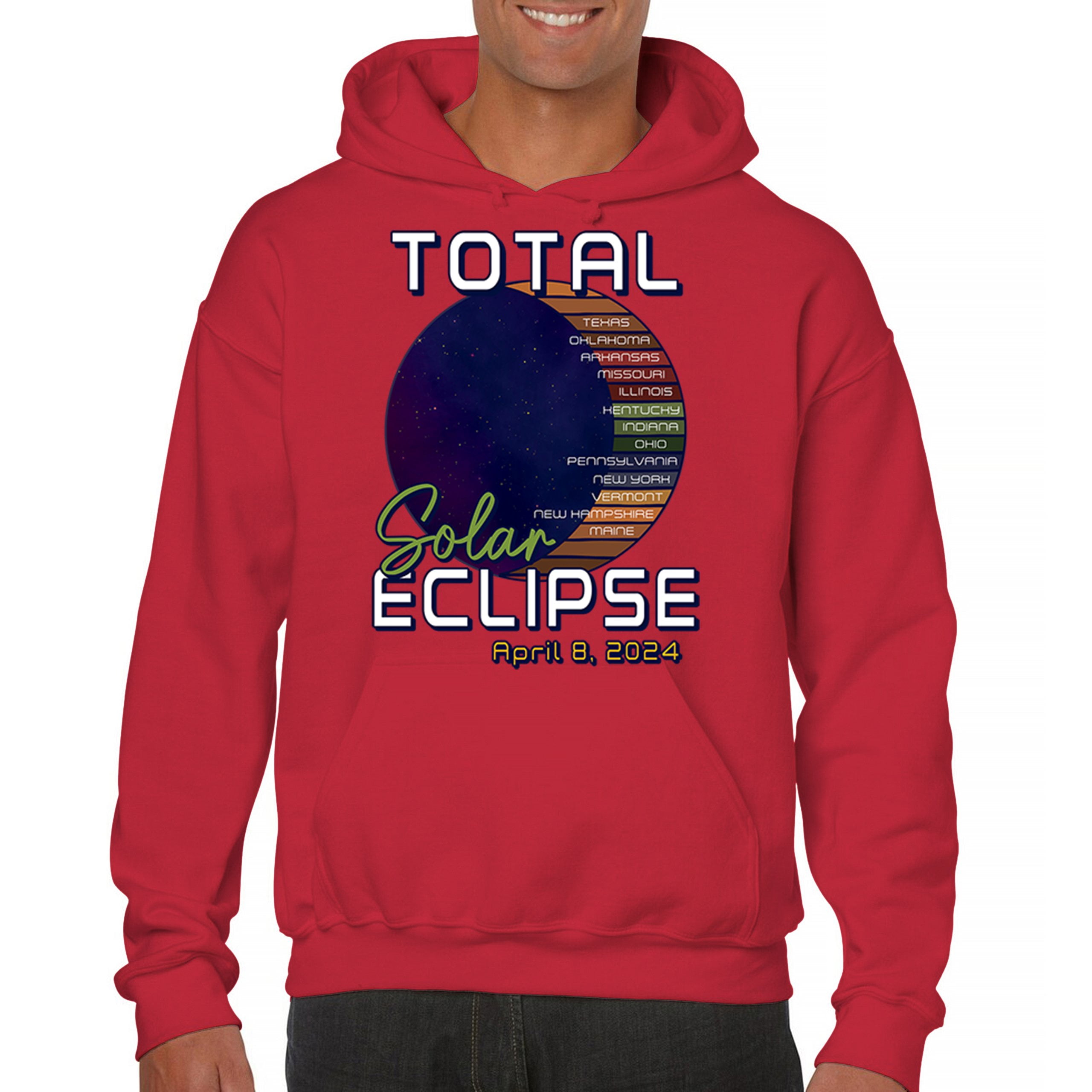 Total Solar Eclipse Path Sweatshirt Watch Only With Eclipse Glasses ...