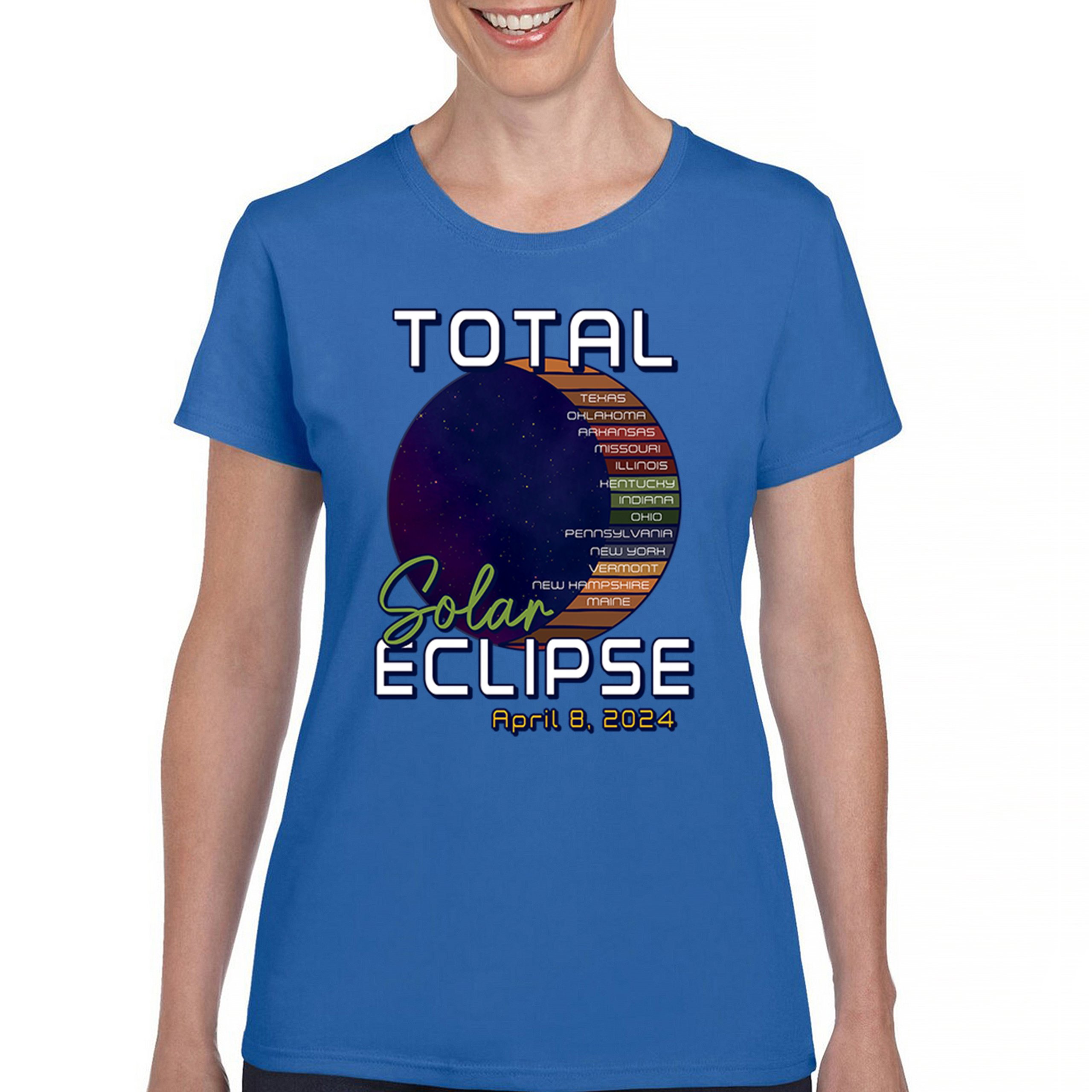 Total Solar Eclipse Path T-Shirt Watch Only With Eclipse Glasses April ...