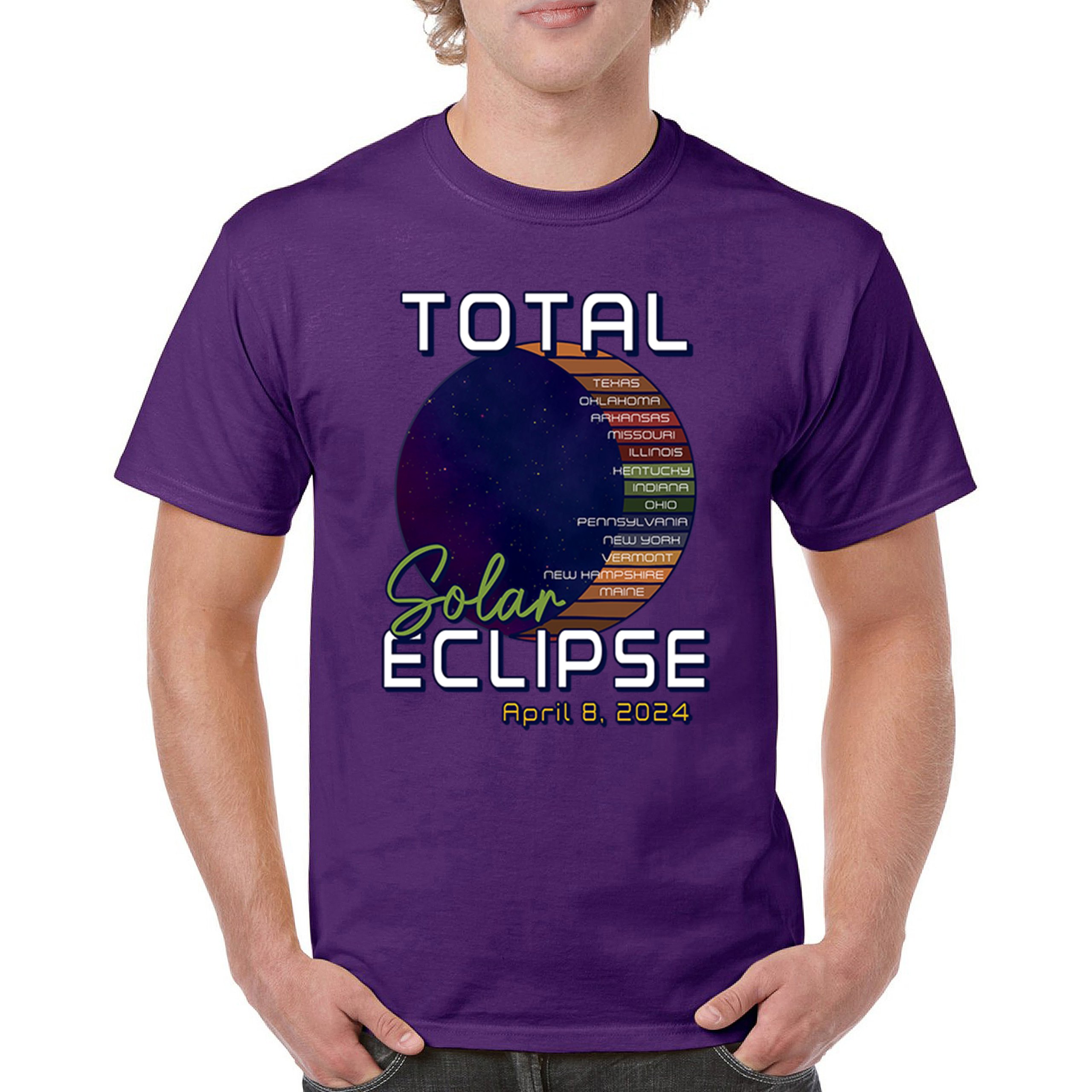 Total Solar Eclipse Path T-shirt Watch Only With Eclipse Glasses April ...
