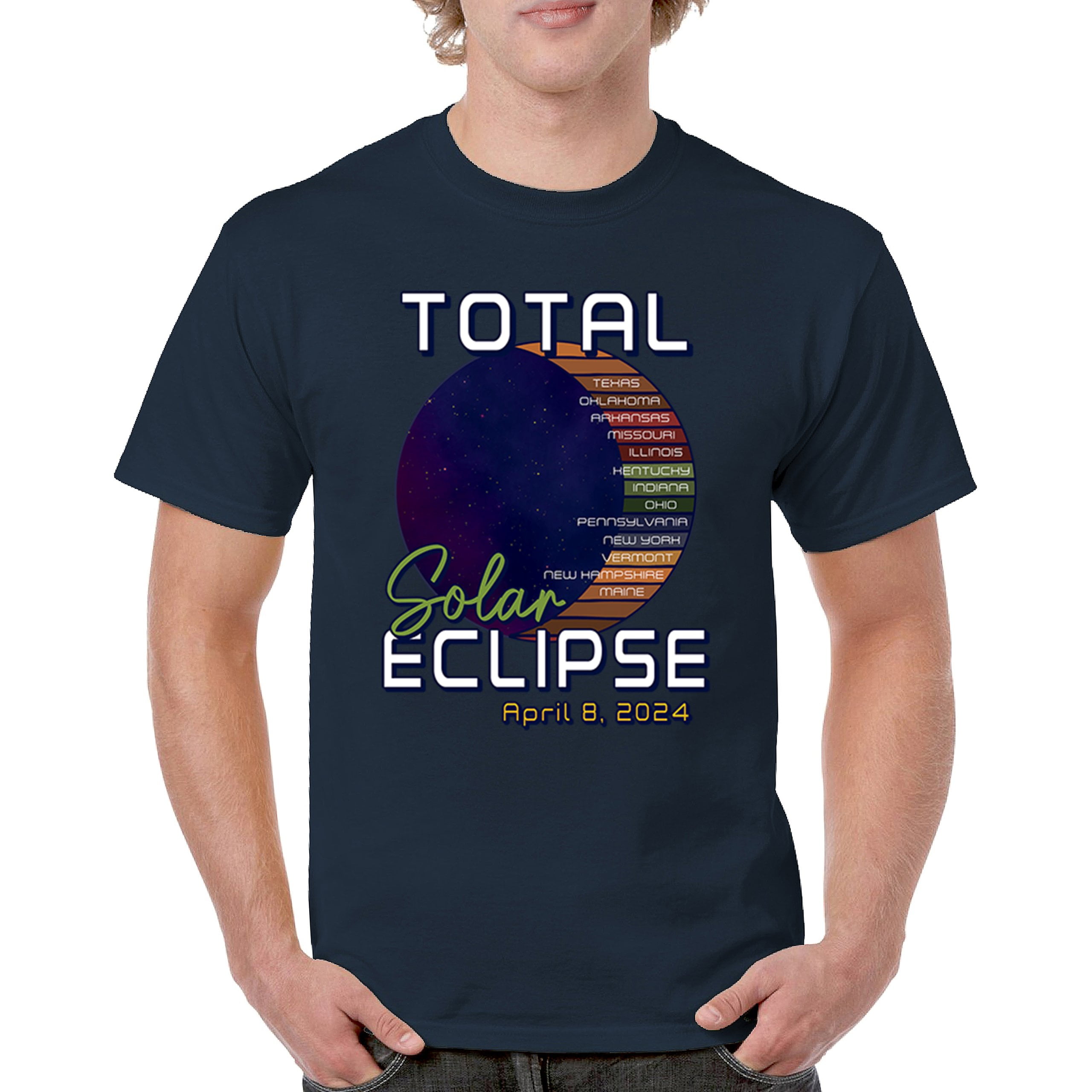 Total Solar Eclipse Path T-shirt Watch Only With Eclipse Glasses April ...