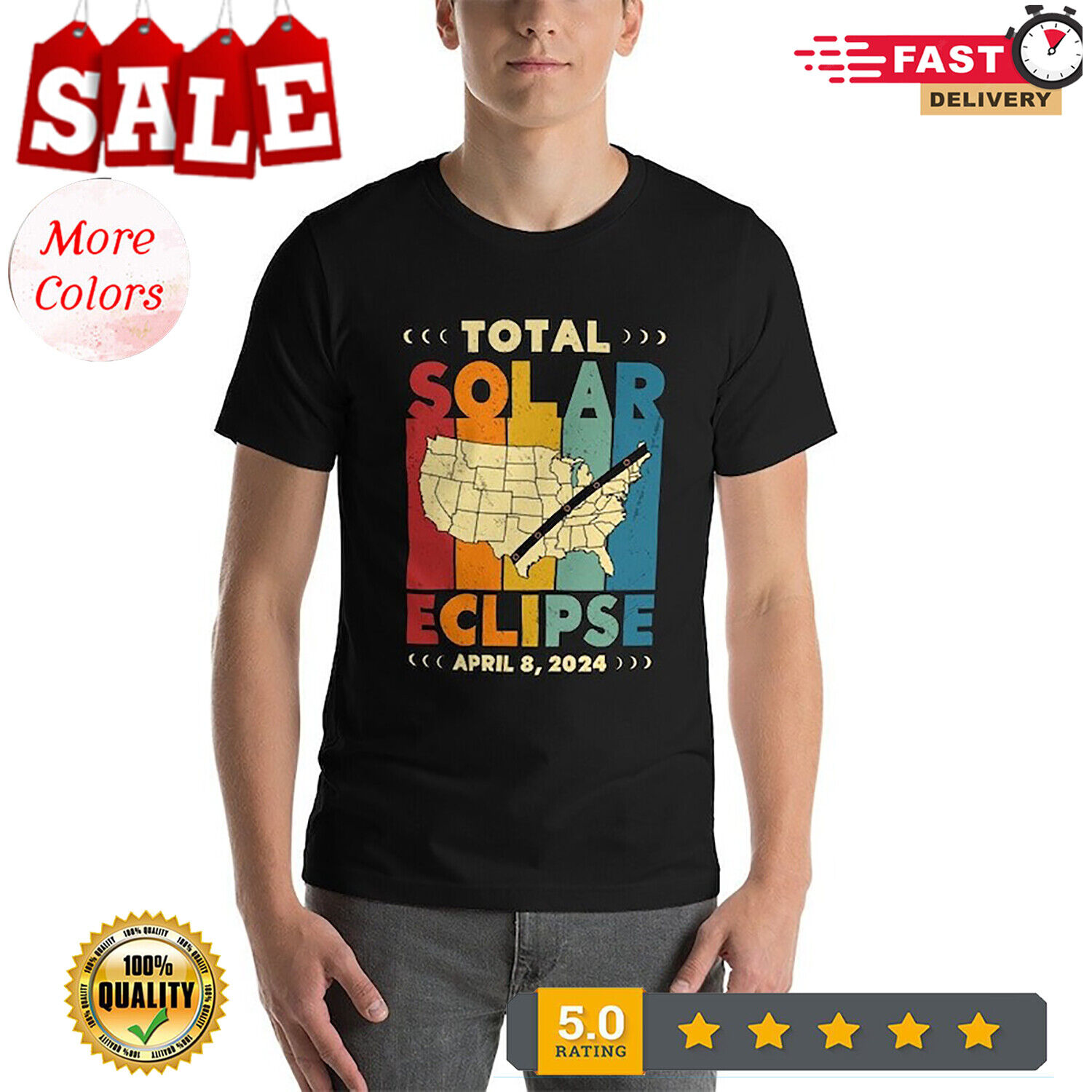Total Solar Eclipse Shirt, Path of Totality, April 8 2024, Vintage ...