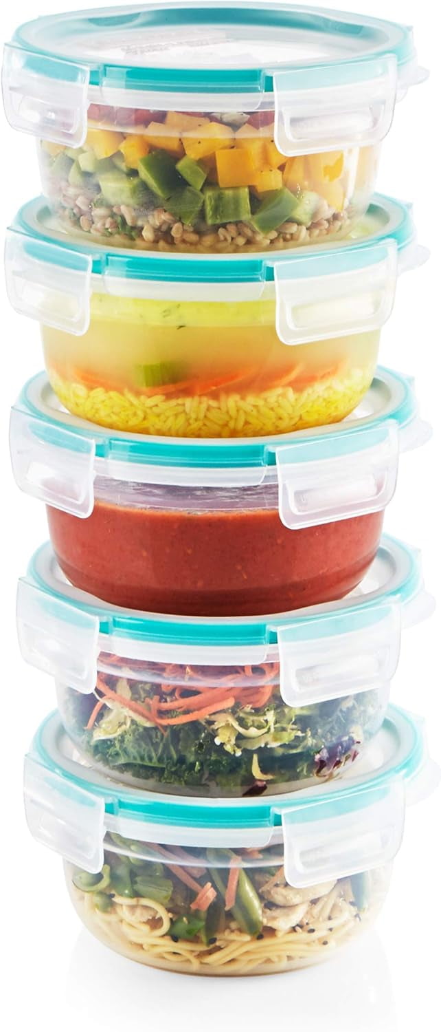 Total Solution 16-Pc Plastic Food Storage Containers Set ,(4) 2-Cup ...