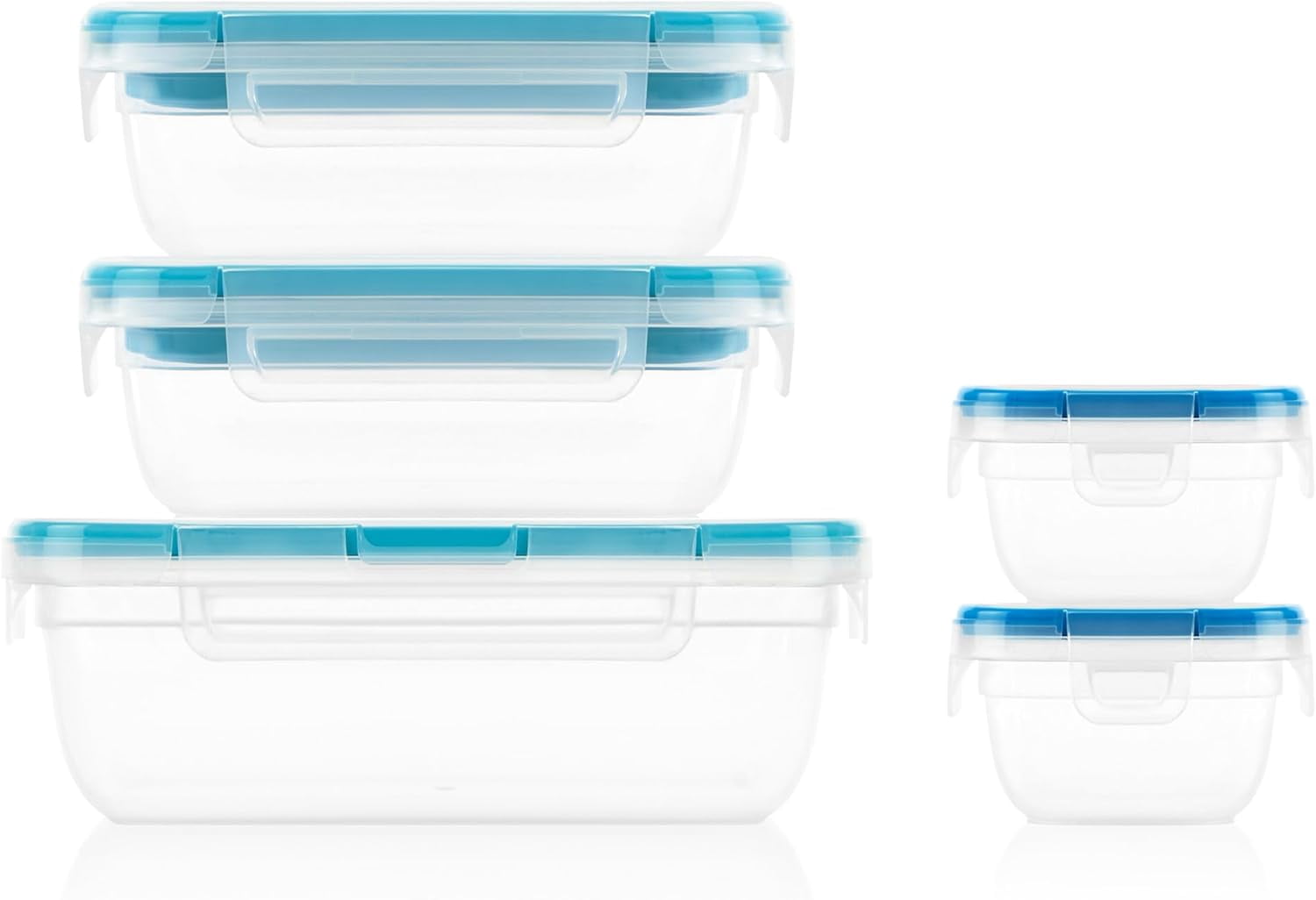 Total Solution 16-Pc Plastic Food Storage Containers Set ,(4) 2-Cup ...
